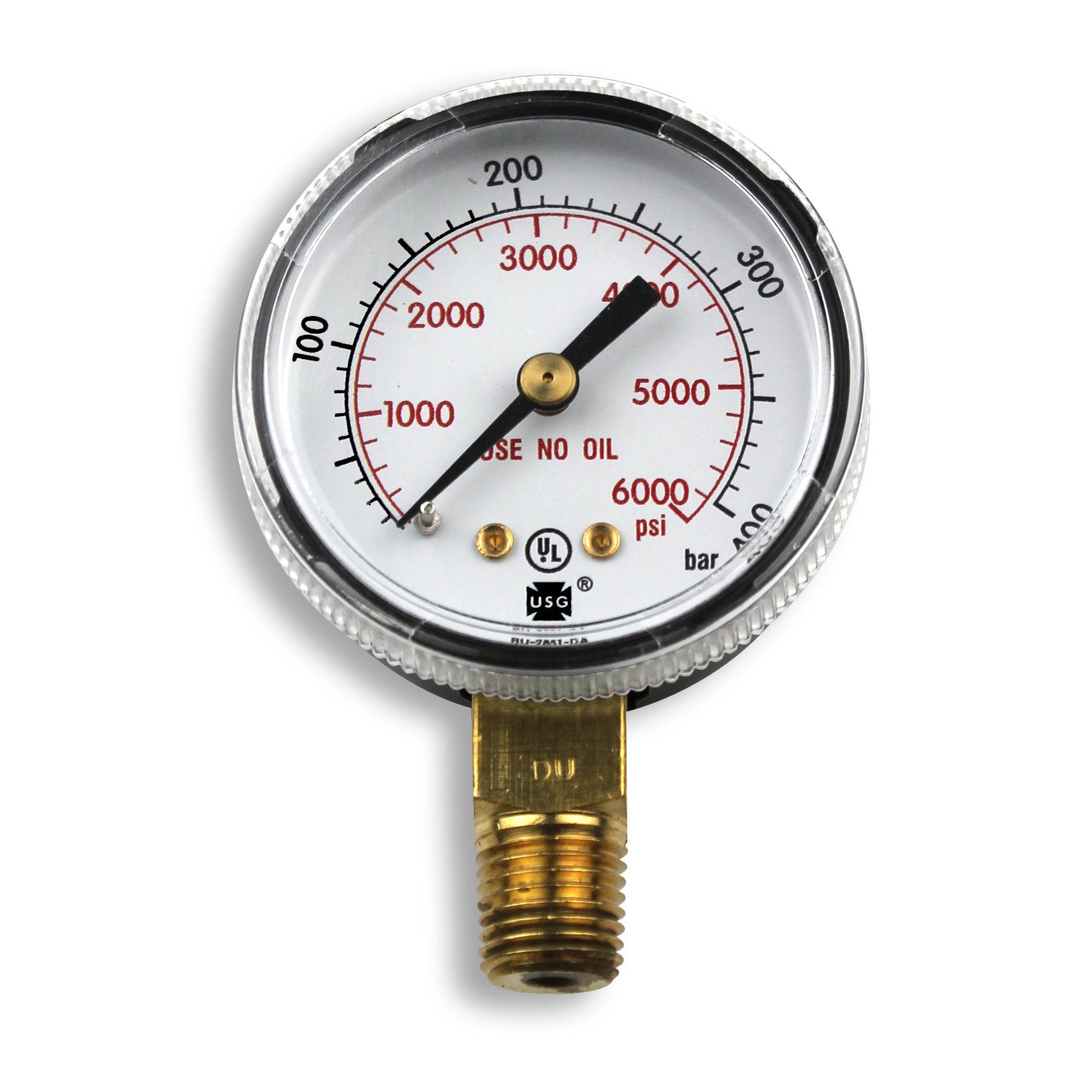 Smith 2" Pressure Gauge, 6000 PSI/Bar - GA145-03 – Baker's Gas & Welding Supplies, Inc.