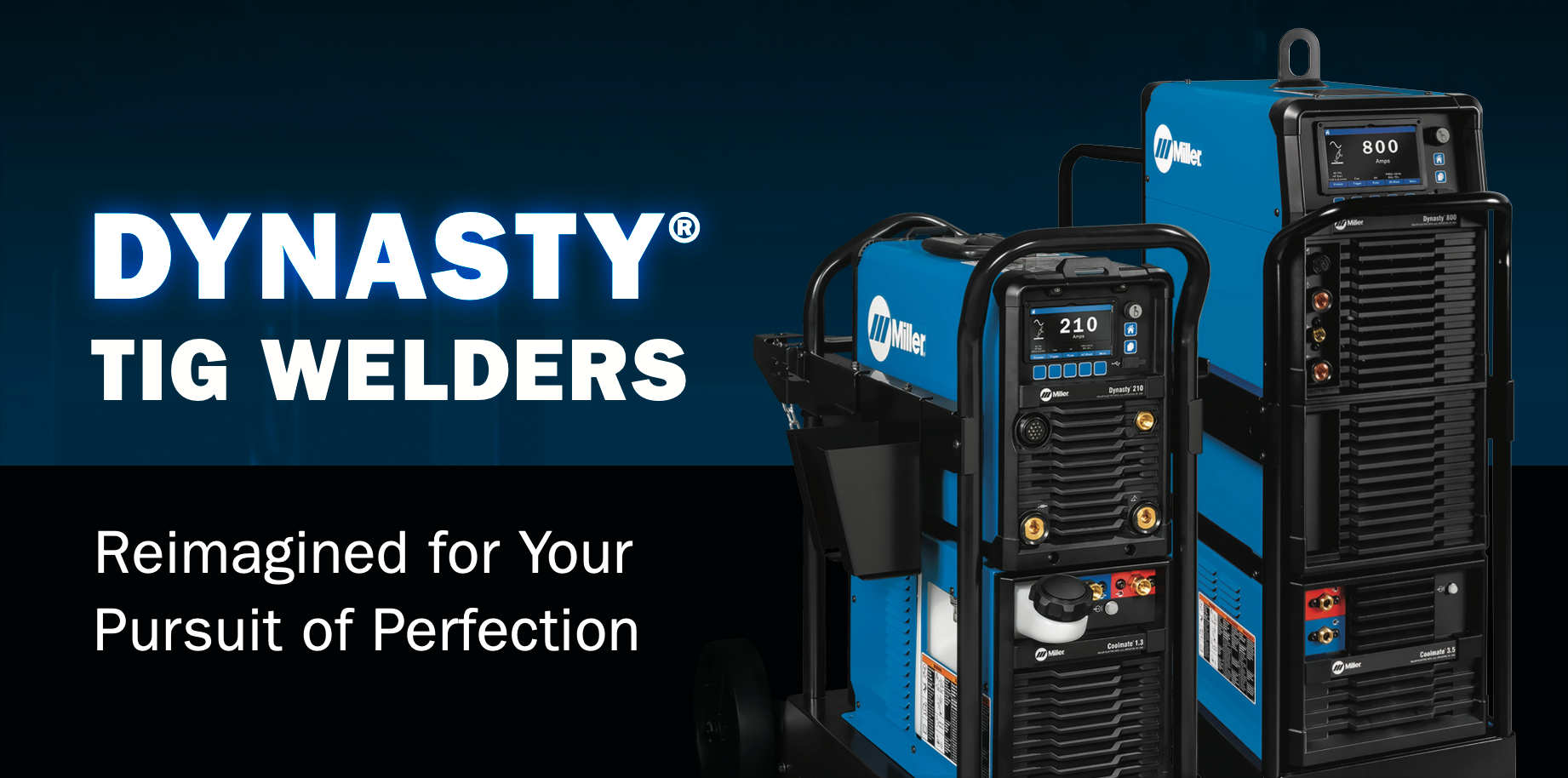 New Miller Dynasty 400 and 800 Machines with LCD Display – Baker's Gas ...