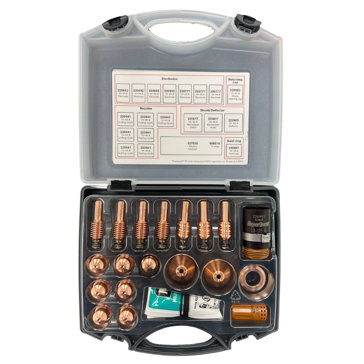 Hypertherm Powermax45 XP Mech. Ohm Cutting Consumable Kit - 851512 ...