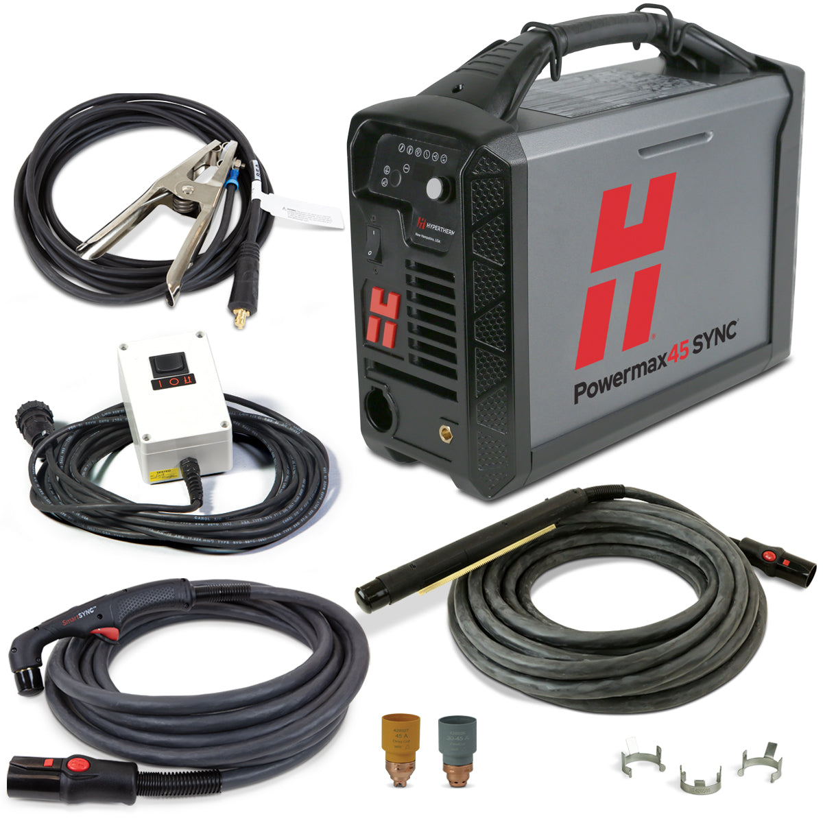 Hypertherm Powermax 45 SYNC 25' MT & HT w/ CPC & Remote - 088583 ...
