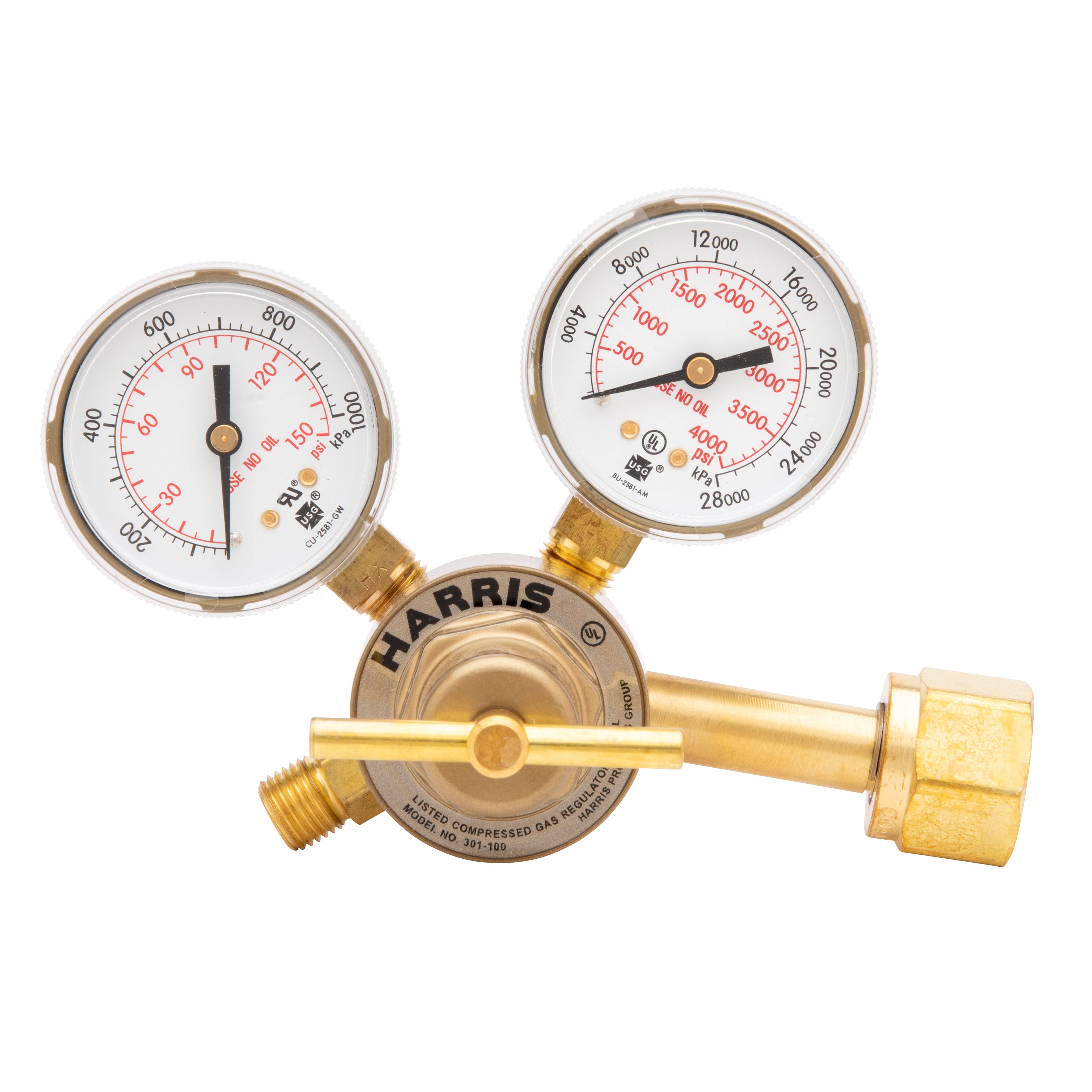 Harris Model 301-100-320 Single-Stage Pressure Regulator (CO2 Gas) - 3 ...