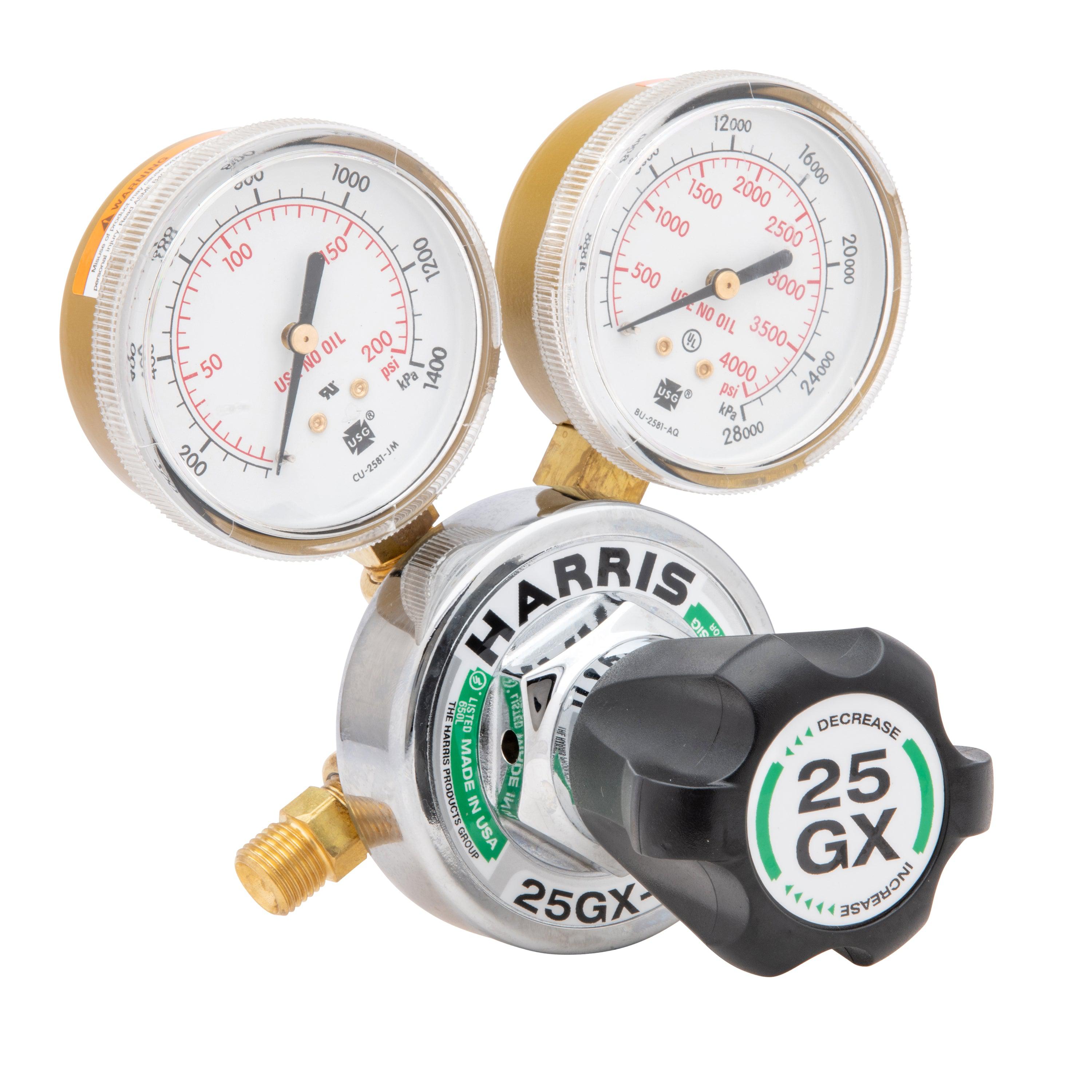 HARRIS 25GX Med/Heavy Duty Oxygen Regulator - 3000510 – Baker's Gas ...