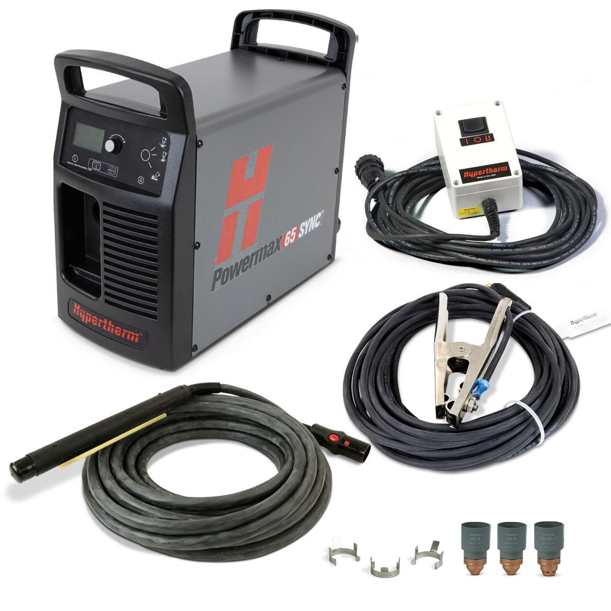 Hypertherm Powermax 65 SYNC w/ CPC, 50' Machine Torch & Remote - 08336 ...