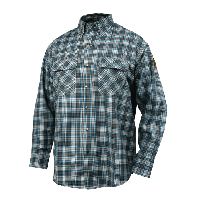 Black Stallion FR Cotton Work Shirt Gray Plaid - FS9-PGY – Baker's Gas ...