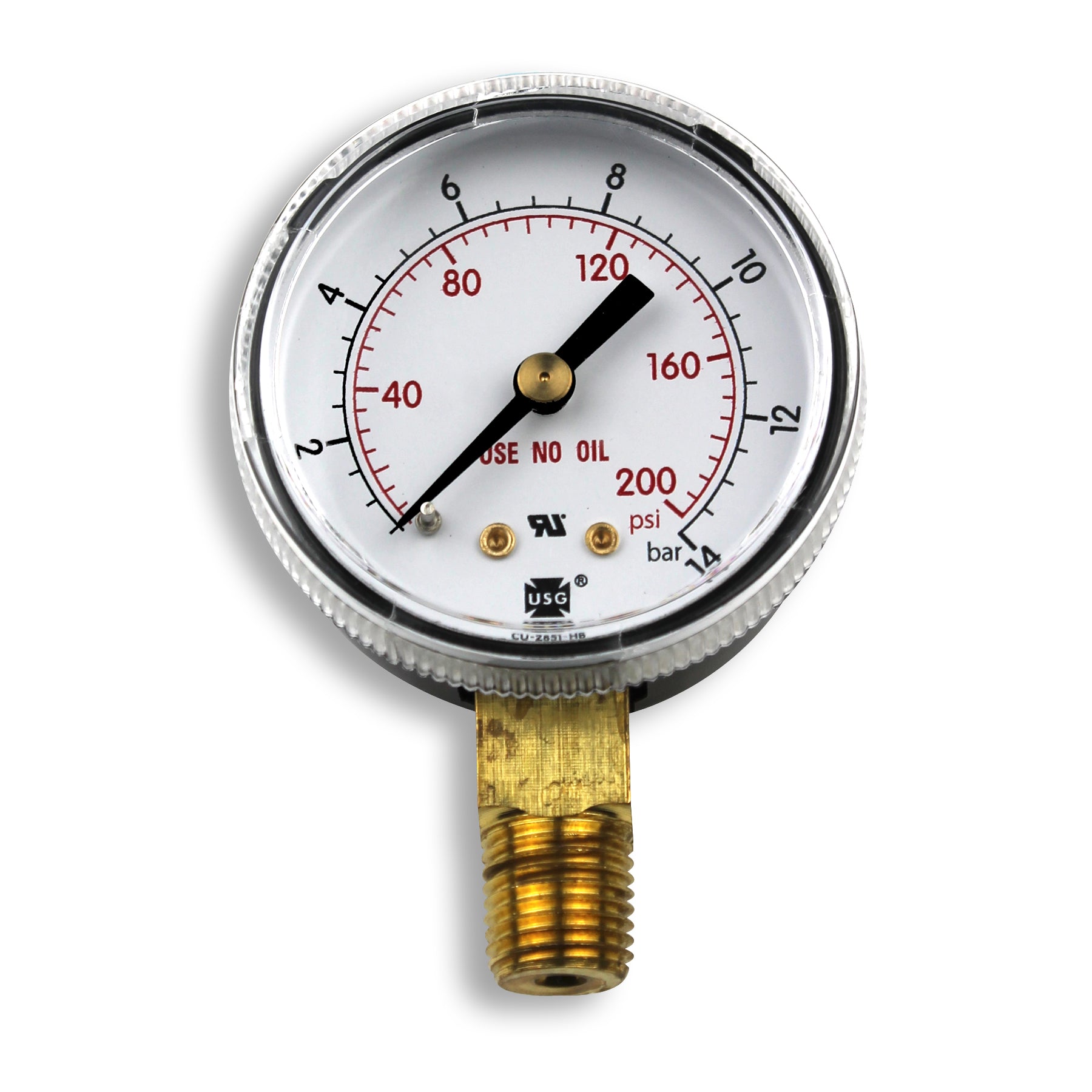Smith 2" Pressure Gauge, 200 PSI/Bar - GA140-03 – Baker's Gas & Welding ...