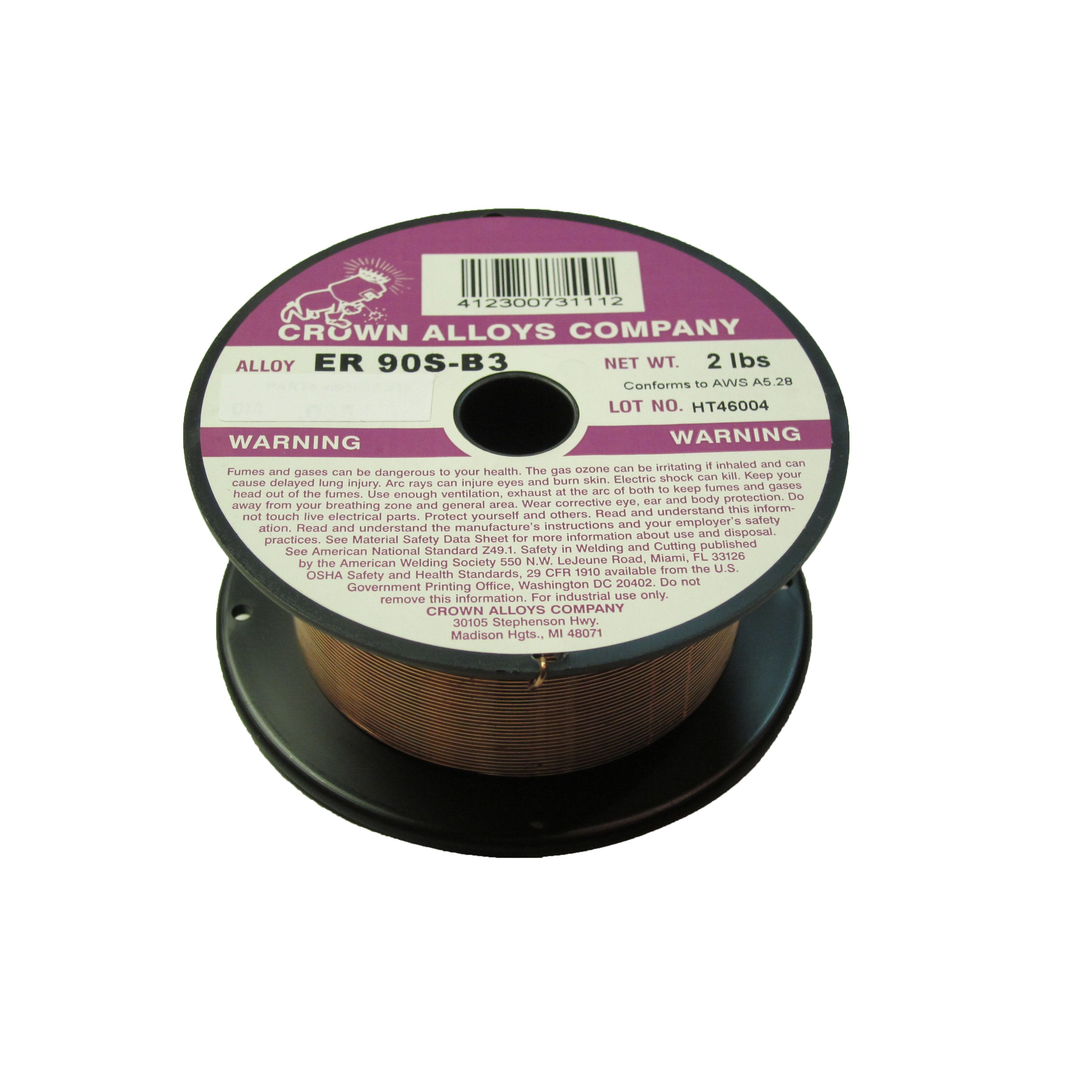 Crown Alloys ER 90S-B3 .035x2# MIG Welding Wire 2lb Spool - MS90SB3/1F ...