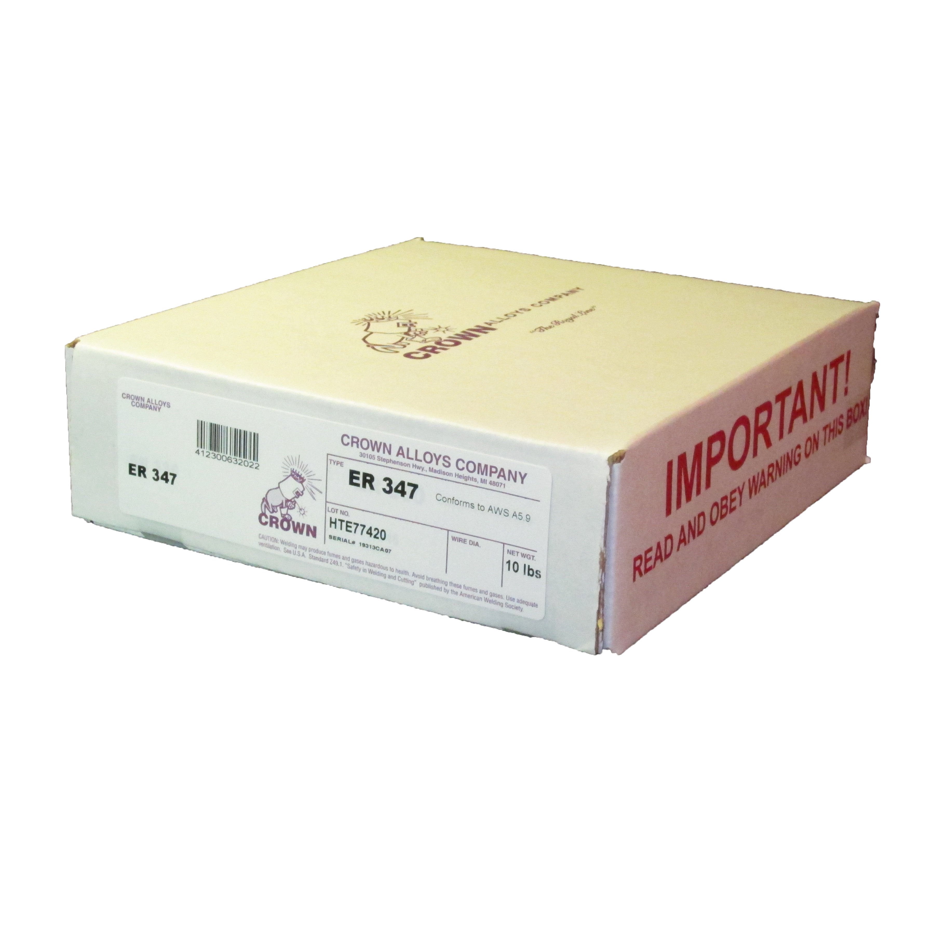 Crown Alloys ER 347 - .045x8" MIG Welding Wire (10lb Spool) - SS347/2G ...