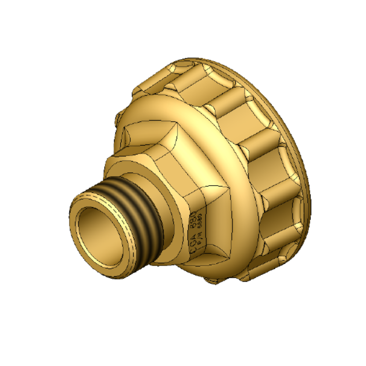 Western Brass Nut: Hand-Tight (Use with 680-4SF Nipple), CGA-680 - 668 ...